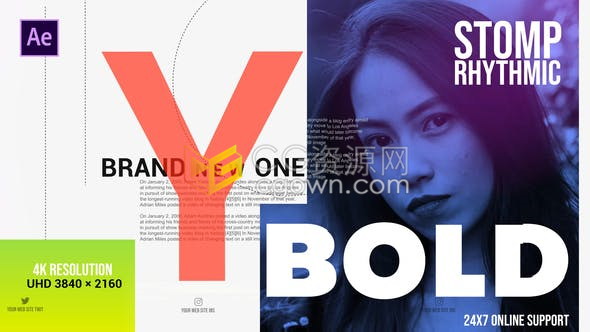 AE模板-动感节奏快闪视频片头开场vlog简介时尚性感短片制作 | CG资源网