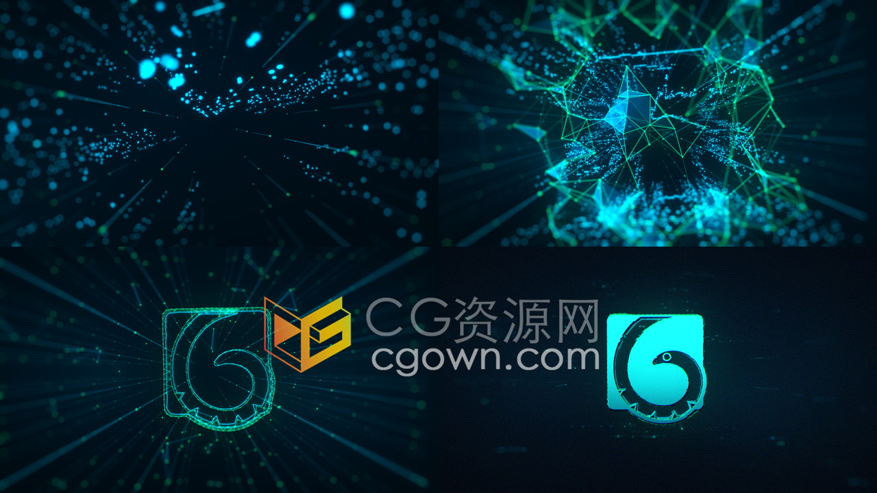 AE模板-使用Plexus3与Trapcode Form插件制作流体粒子特效标志视频片头 | CG资源网