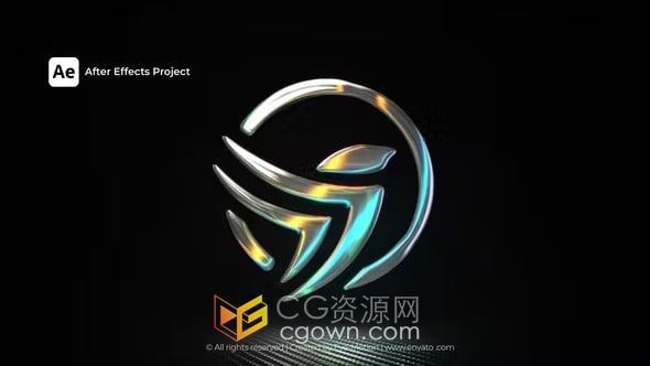 明亮反光折射电影标志品牌LOGO动画-AE模板 | CG资源网